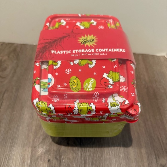 The Grinch | Holiday | Festive Plastic Grinch Storage Containers With ...